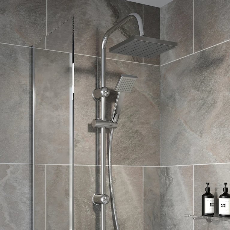 Architeckt Square Dual Shower Kit - Handset & Rain Shower Head