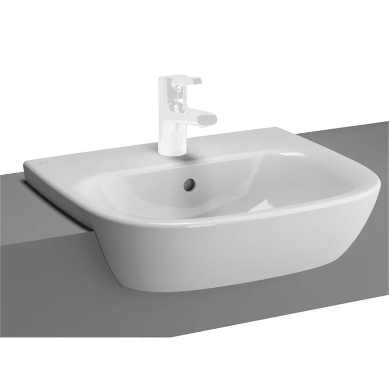 Vitra Zentrum Semi-Recessed 500mm 1 Tap Hole Basin - 5635B003-0001