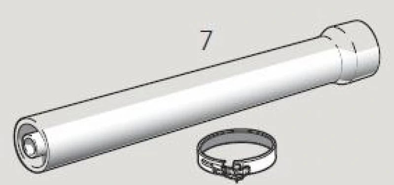 Ideal Evomax 1m Flue Extension 80/125mm 152400