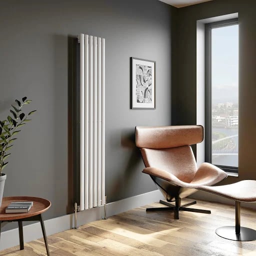 DuraTherm Vertical Oval Tube Single Panel Designer Radiator - 1800 x ...