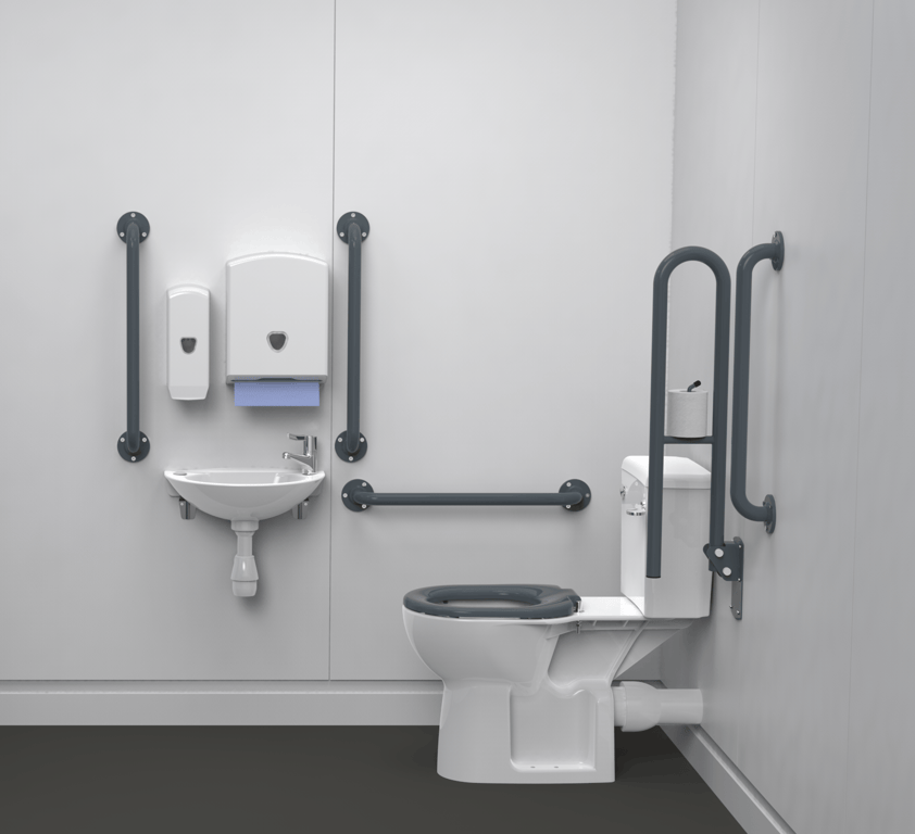 NymaPRO Close Coupled Doc M Pack Dark Grey Grab Rails Exposed Fixings ...