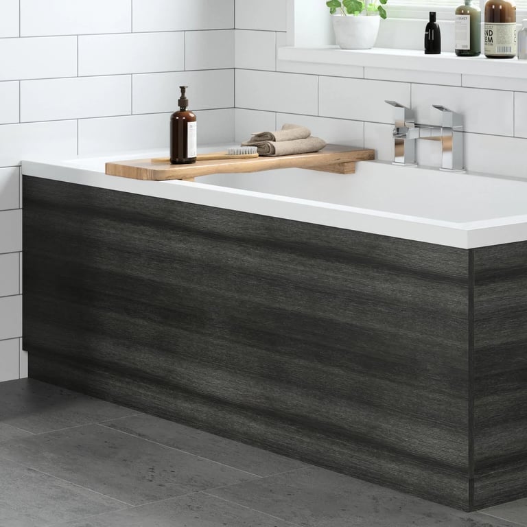 Artis Grey Wood Bath Panel 1700mm - Side MDF