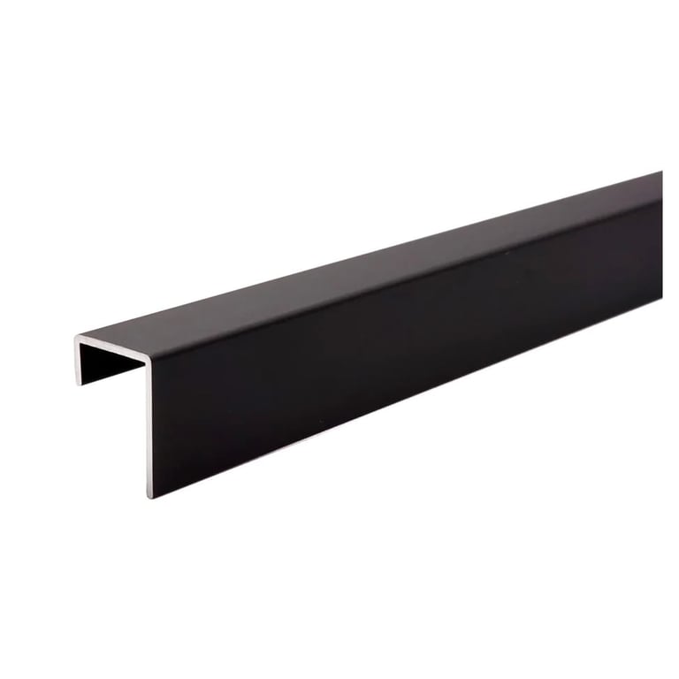 Multipanel Wall Panel End Cap Profile Type C Matt Black 2750mm