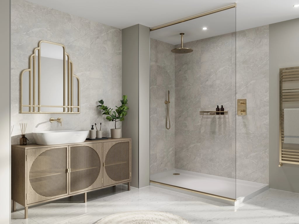 Multipanel Pure Valmasino Marble Wall Panel Hydrolock 2400 x 1200mm