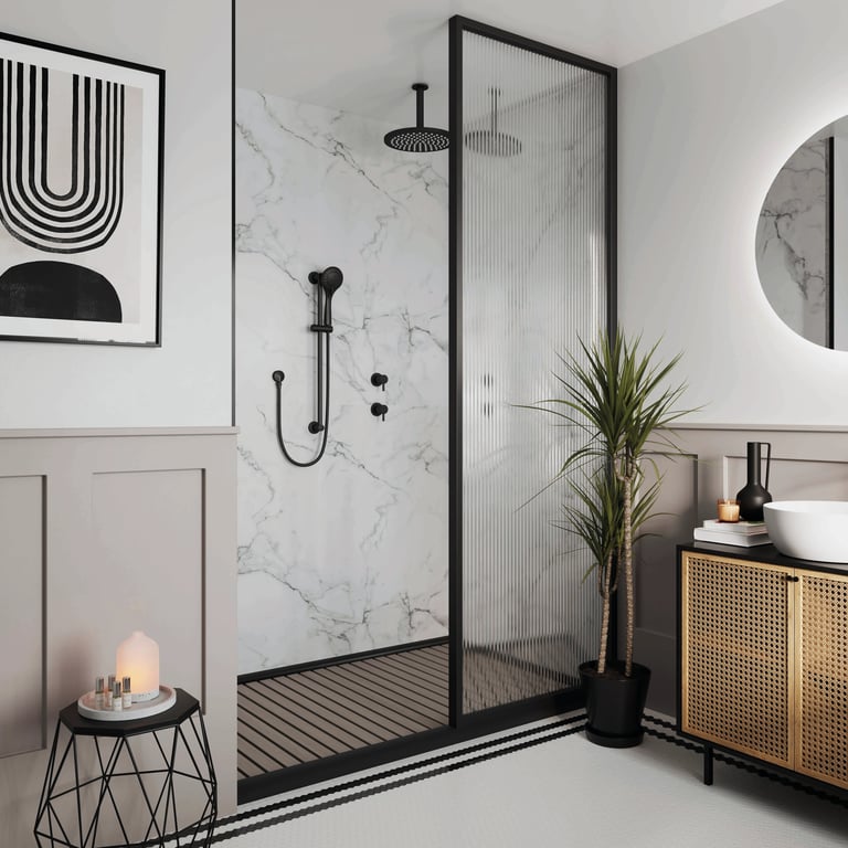 Multipanel Linda Barker Calacatta Marble Wall Panel Hydrolock 2400 x 598mm