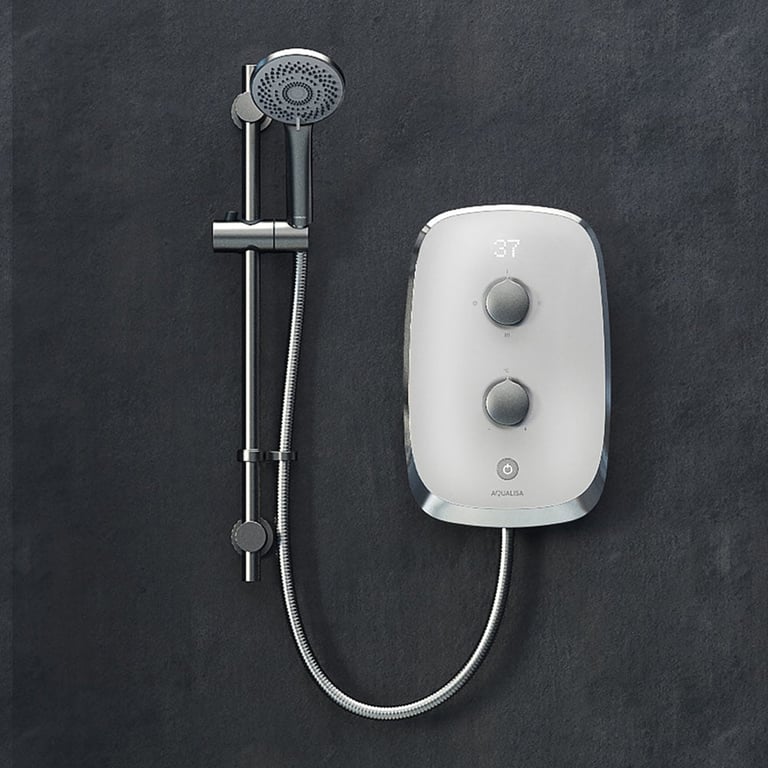 Aqualisa eMotion 8.5kW Electric Shower - Arctic White MOWC85