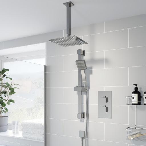 Architeckt Square Mixer Shower - Concealed with Adjustable & Ceiling ...