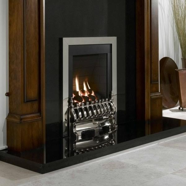 Flavel Windsor Traditional Coal Slimline Gas Fire Silver