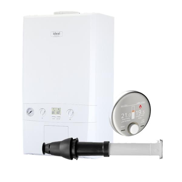 Ideal Logic2+ C30 Combination Boiler, Vertical Flue and Halo Combi Wi ...
