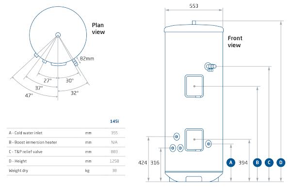 Baxi 145i Indirect Unvented Cylinder