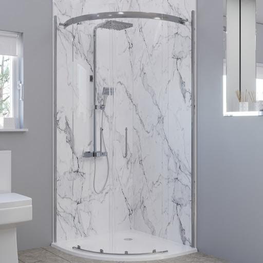 Multipanel Linda Barker Calacatta Marble Bathroom Wall Panels 2400mm 2