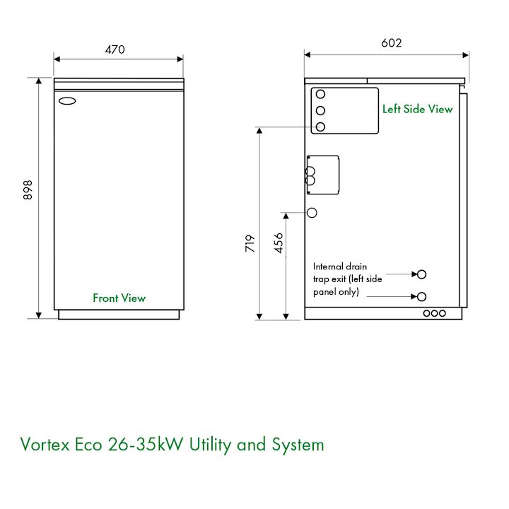 Grant Vortex Eco Utility 26-35kw Floor Standing System Oil Boiler ...