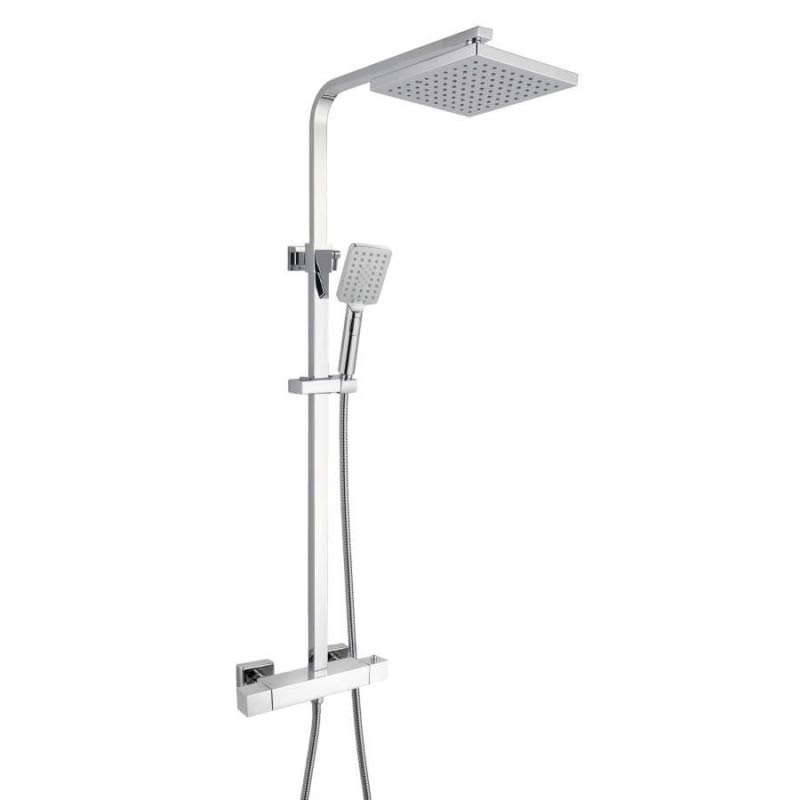 RAK Ceramics Cool Touch Square Thermostatic Shower Column with Fixed ...