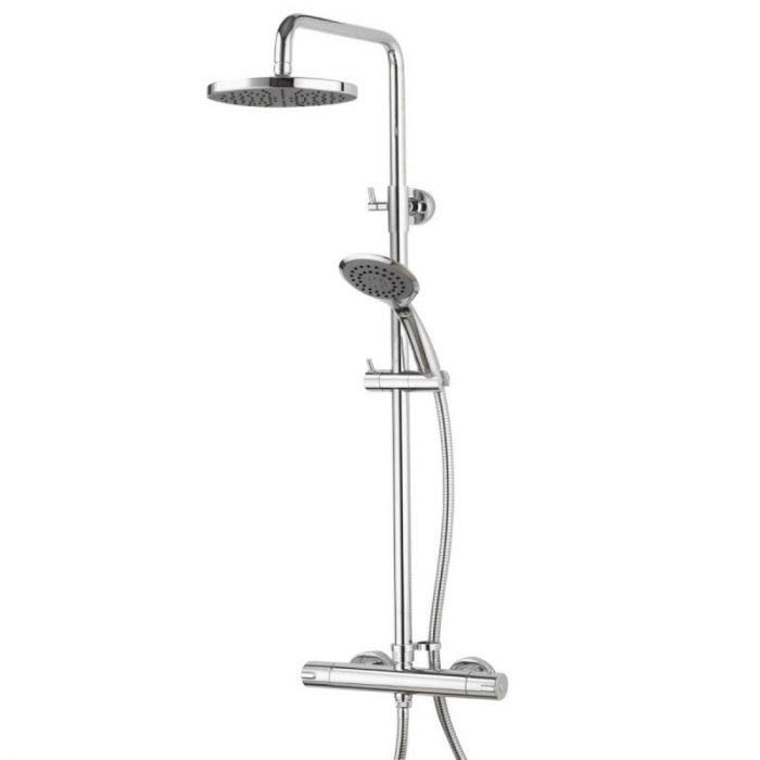 Aqualisa AQ Cool Touch Round Shower Column (inc fixing kit) HP - Chrome ...