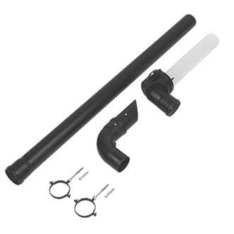 Baxi Plume Displacement Kit Inc. 1 Metre Extension & Bracket Black ...