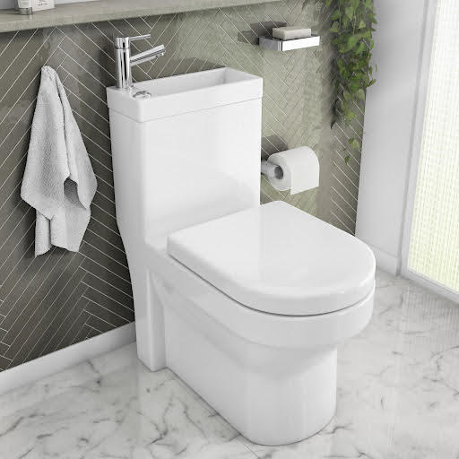 Affine Tivoli 2-in-1 Close Coupled Toilet With Sink On Top - Tap ...