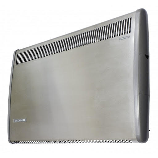 Consort PLE 2kW Stainless Steel Panel Heater With Electronic Timer ...