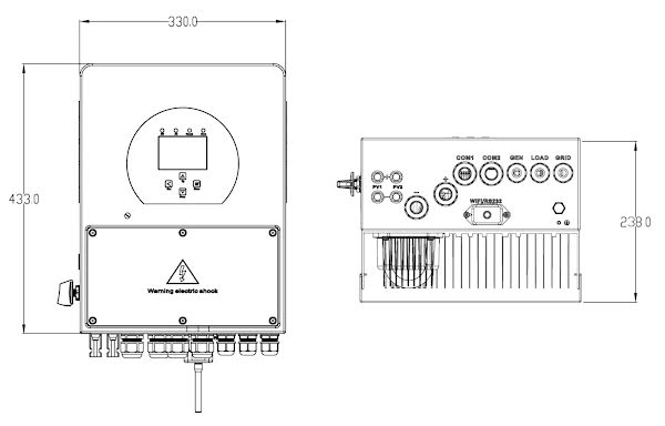 Sunsynk 5.5kW Ecco Single Phase Hybrid Inverter SUN-5K-SG01LP1-EU