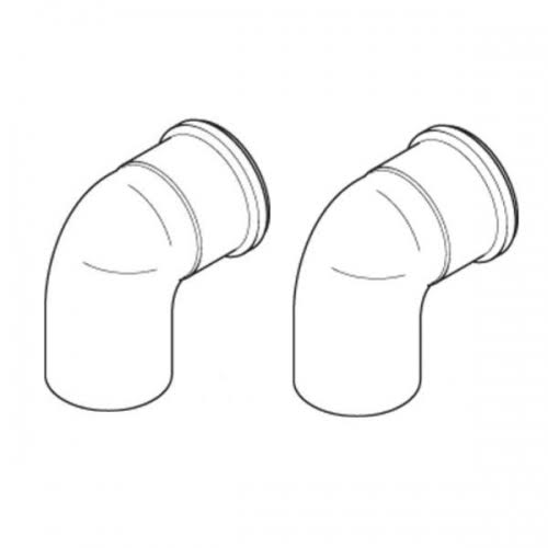 Baxi Plume Displacement 135° Bends (Pair) Black 720648601